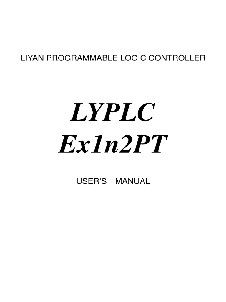 Manual EX1N2PT | PDF | Programmable Logic Controller | Power Supply