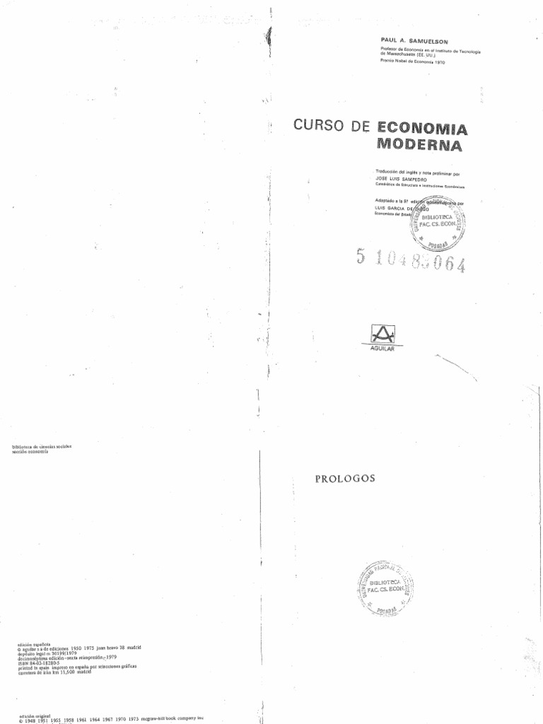 CURSO DE ECONOMIA MODERNA - Paul SAMUELSON | PDF