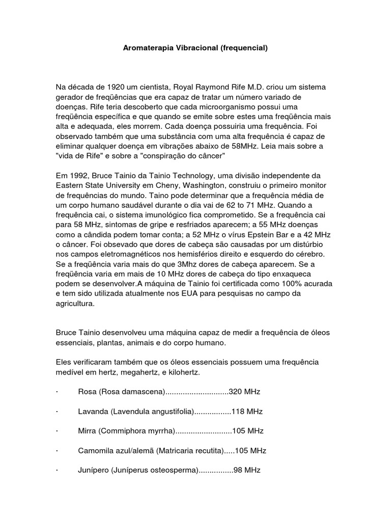 Aromaterapia Vibracional Apostila01 | PDF