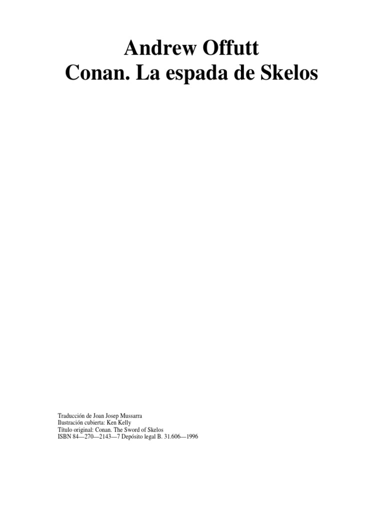 22 - La Espada de Skelos (Andrew Offutt) | PDF | Espada
