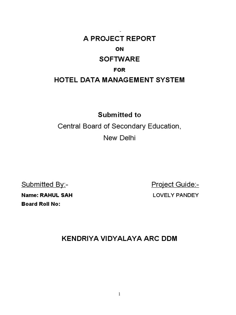 Hotel-Management-System | PDF | Software | Computer Hardware