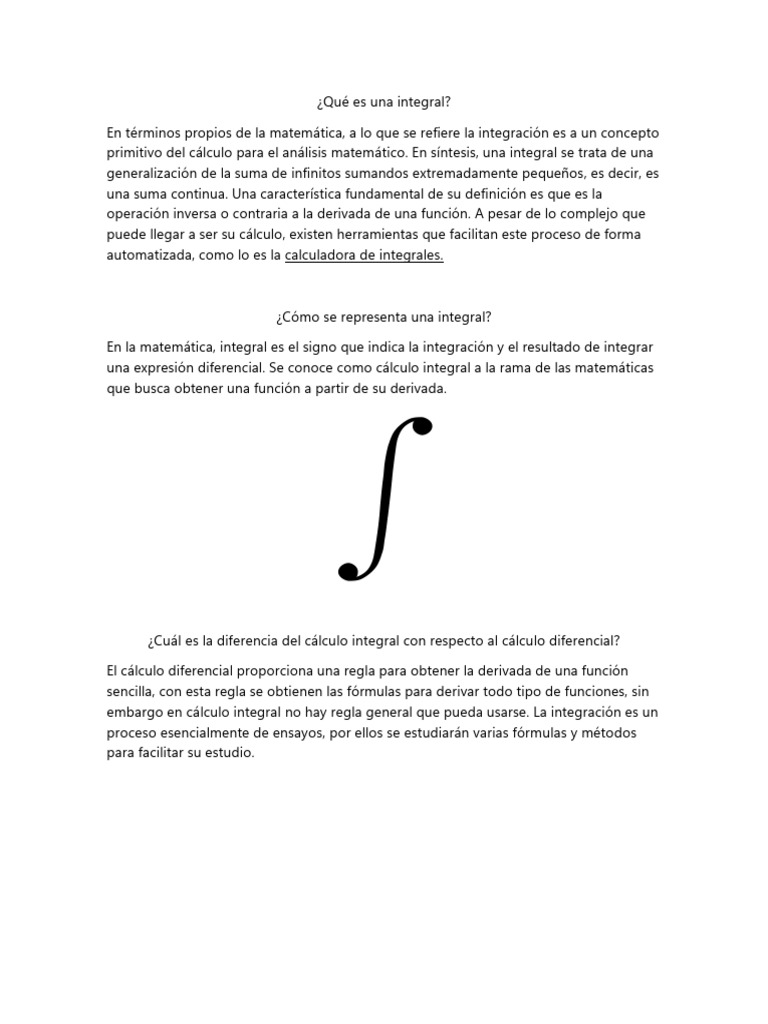 Qué Es Una Integral | PDF