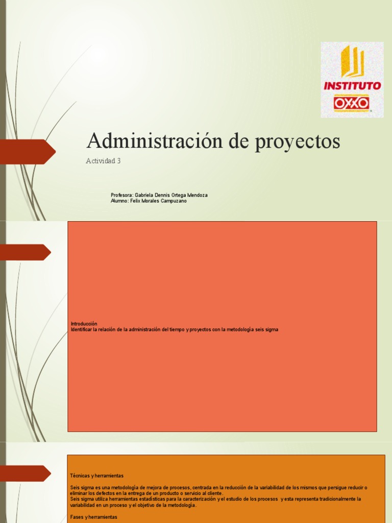 Administración de Proyectos | PDF | Six Sigma