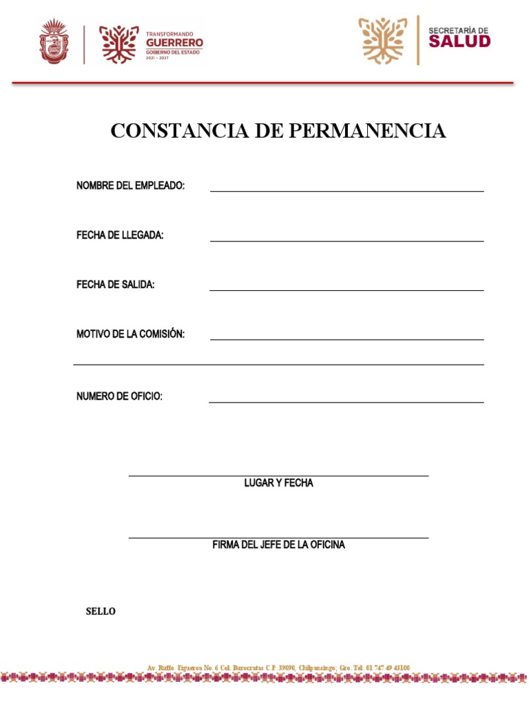 Constancia de Permanencia | PDF