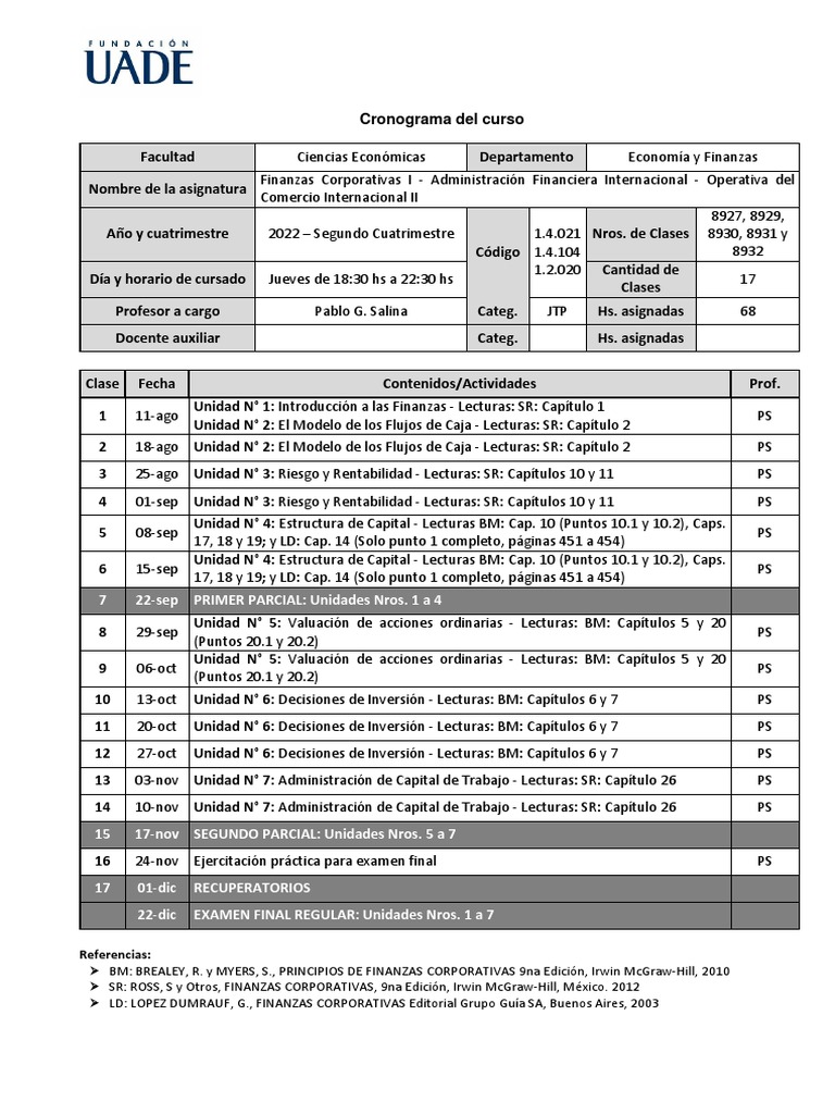 2022 08 06 123902-Cronograma 2C 2022 TN Jueves | PDF | Economía ...