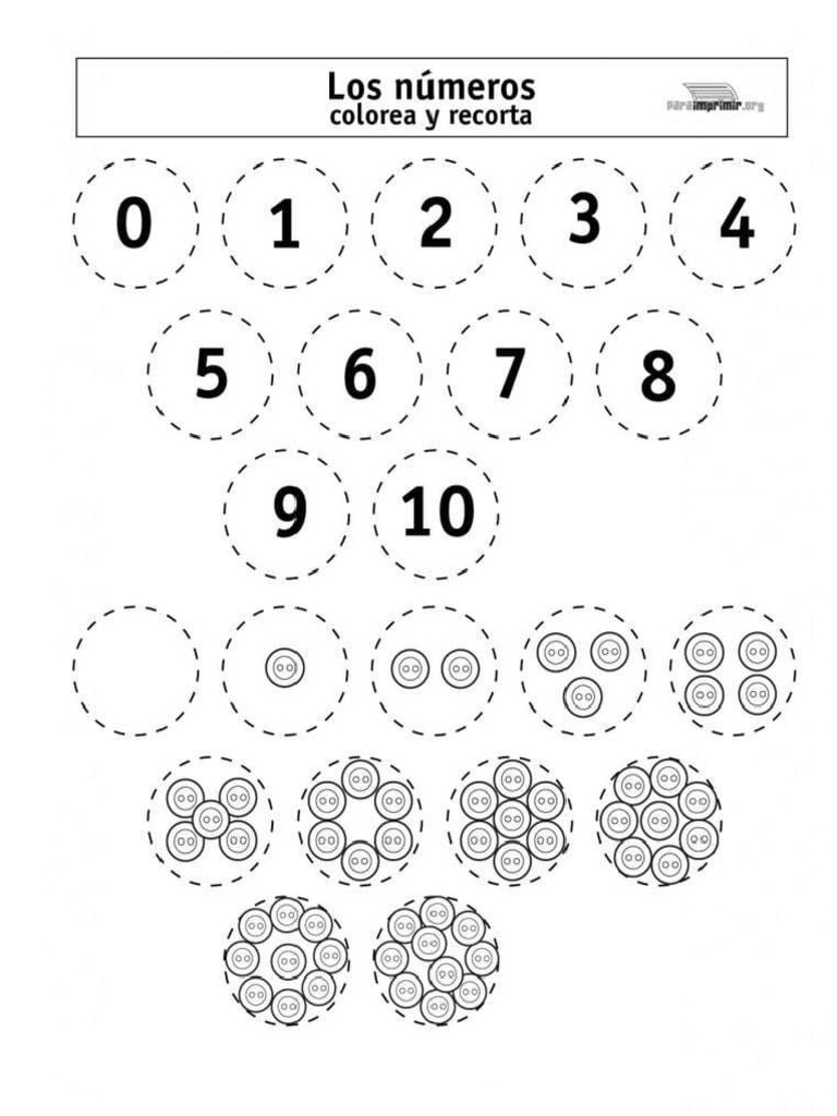 Los Numeros Cuenta y Pega Donde Corresponde | PDF