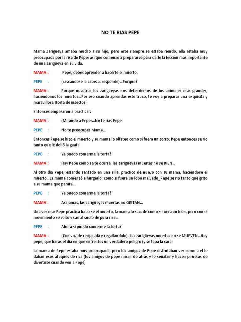 No Te Rias Pepe | PDF