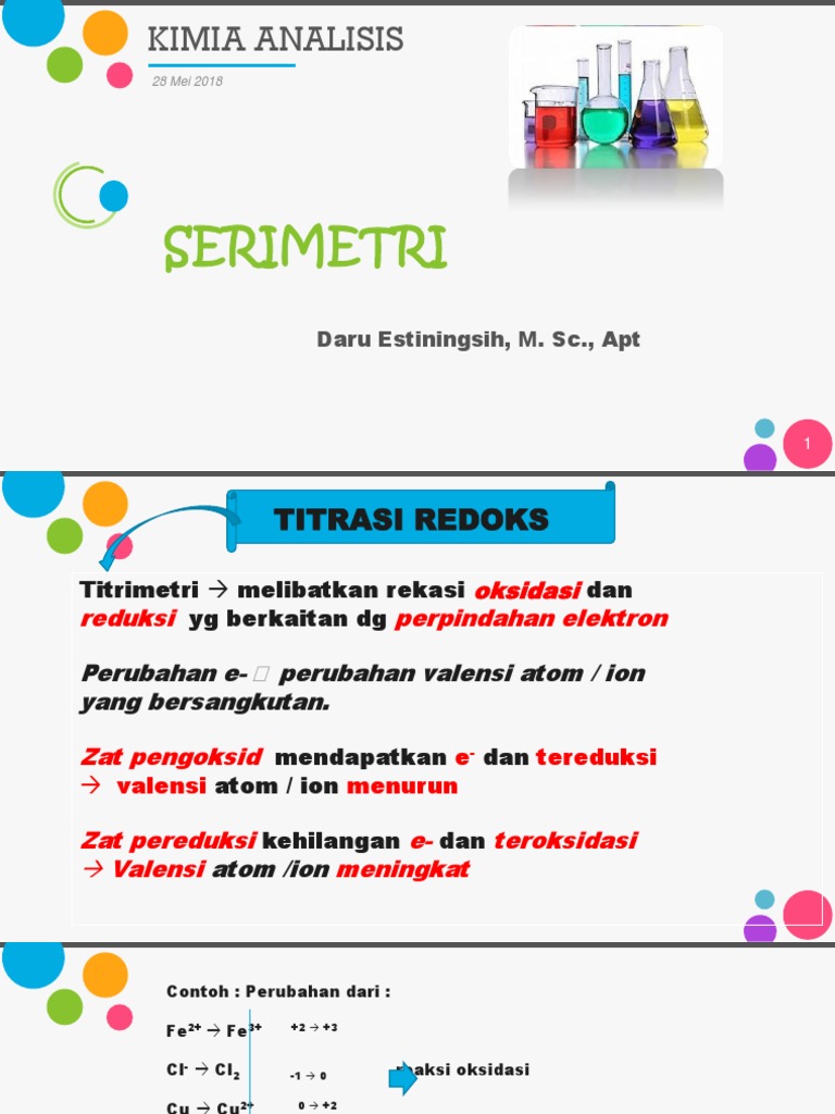 Titrasi Redoks: Prinsip dan Metode | PDF