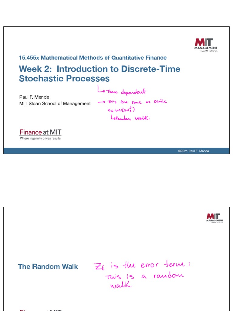 Week 2 Introduction To Discrete Time Stochastic Processes 15 455x Mathematical Methods Of