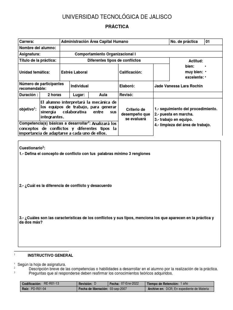 UTJ Prac. 01 Conflictos, y Tipos | PDF | Mente | Verdad