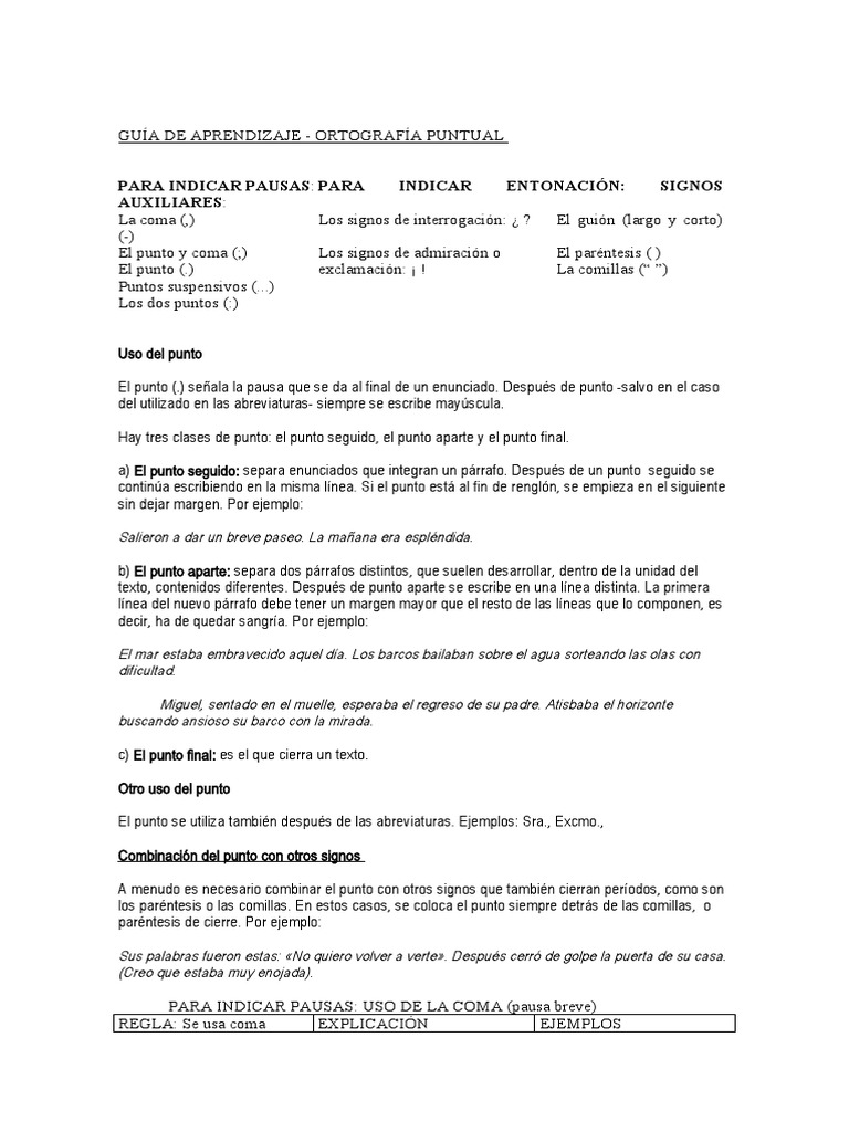 Guia Ortografia Puntual | PDF | Comillas | Coma