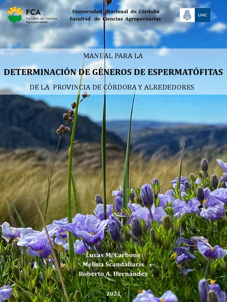 Manual para La Determinación de Géneros de Espermatófitas de La Provincia de Córdoba y ...