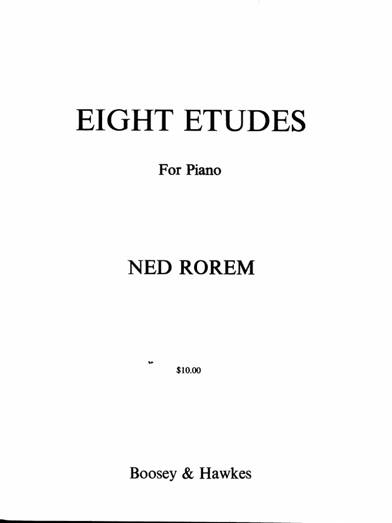 Rorem - Eight Etudes - 1975 | PDF