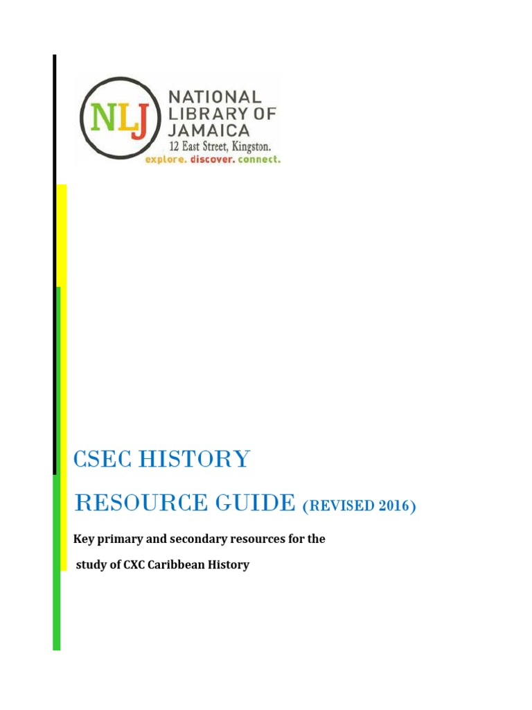 CSEC History Resource Guide Revised 2016 | PDF | Atlantic Slave Trade ...