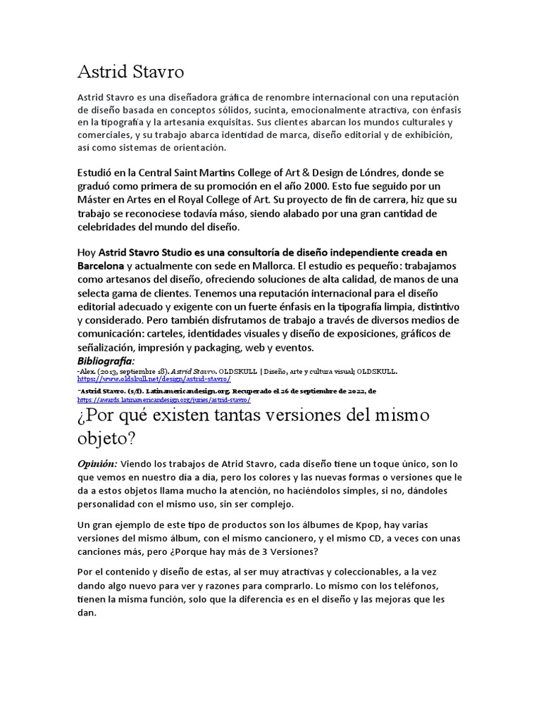 Astrid Stavro | PDF | Diseño | Diseño gráfico