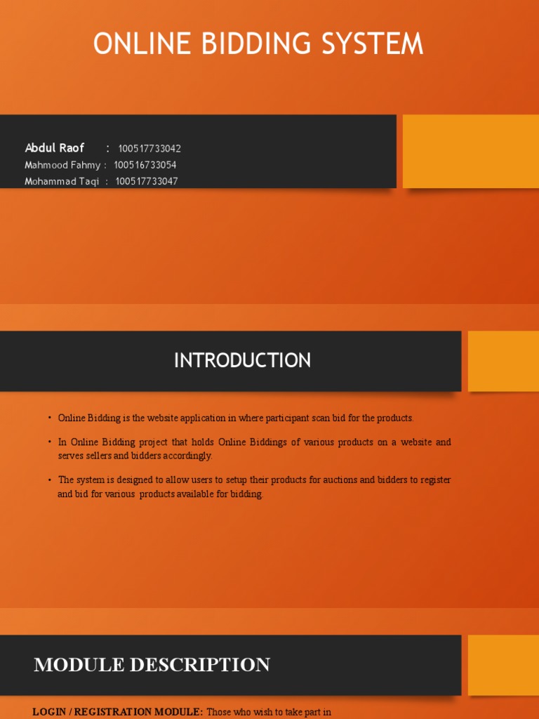 Online Bidding System | PDF | Auction | Websites