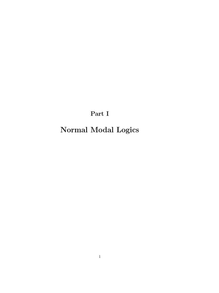 Normal Modal Logic | PDF | Modal Logic | Logic