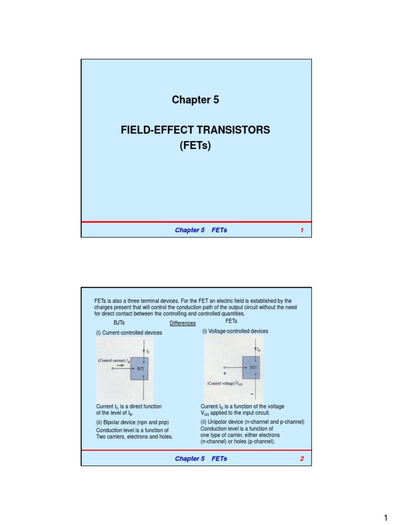 Chapter 5 Fets: C B D Gs | PDF | Field Effect Transistor | Mosfet
