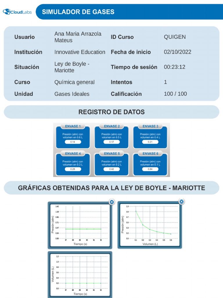 Ley de Boyle Mariotte | PDF