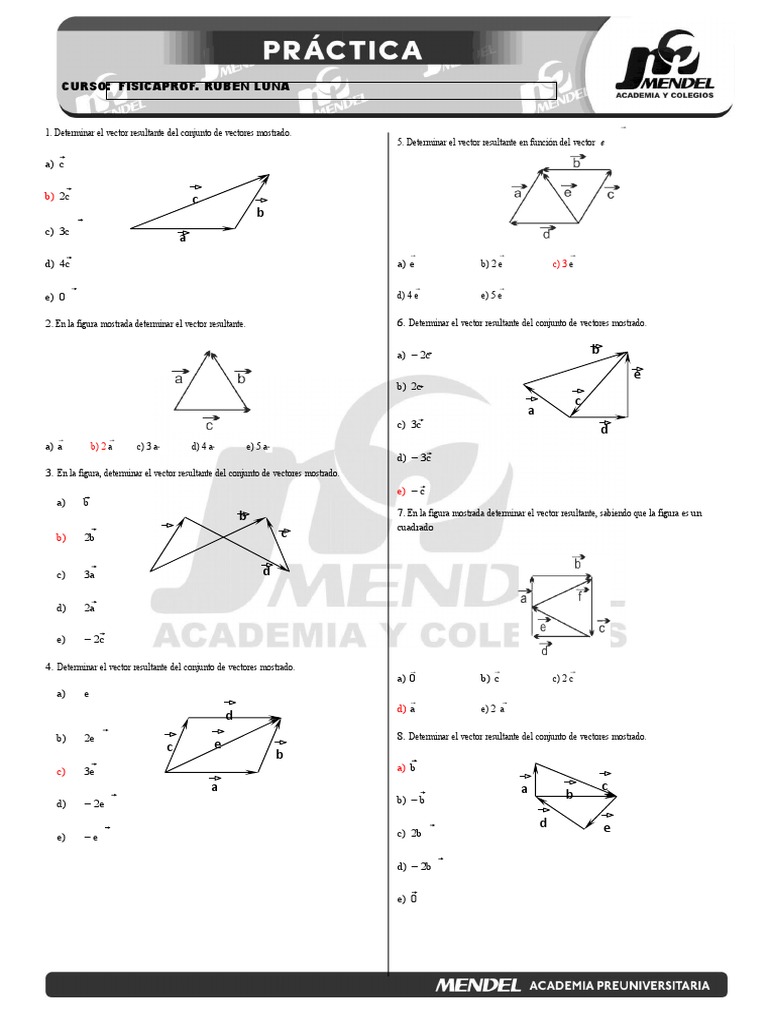 Practica de Vectores 1-12464840932 | PDF | Geometría | Matemática Elemental Practica de Vectores 1-12464840932 | PDF | Geometría | Matemática Elemental