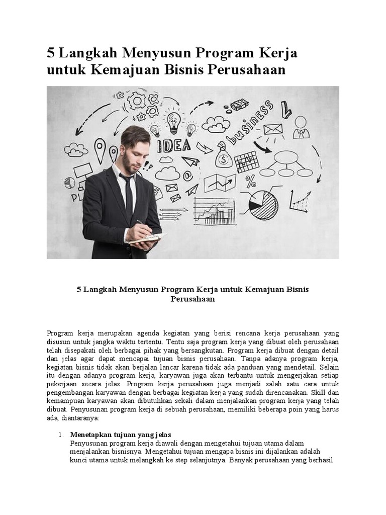 5 Langkah Menyusun Program Kerja | PDF