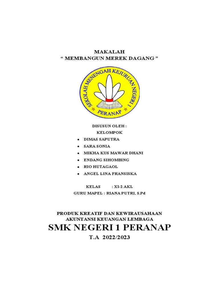 Makalah PKK Membangun Merek Dagang | PDF