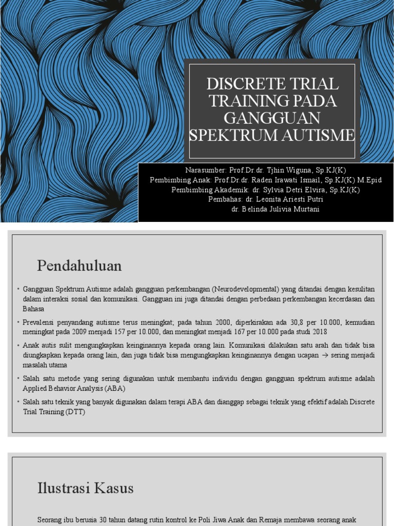 Discrete Trial Training untuk Autisme | PDF