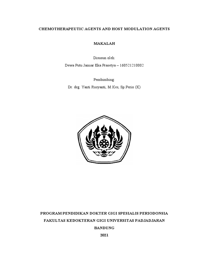 Agen Kemoterapi untuk Penyakit Periodontal | PDF | Pengembangan Diri ...