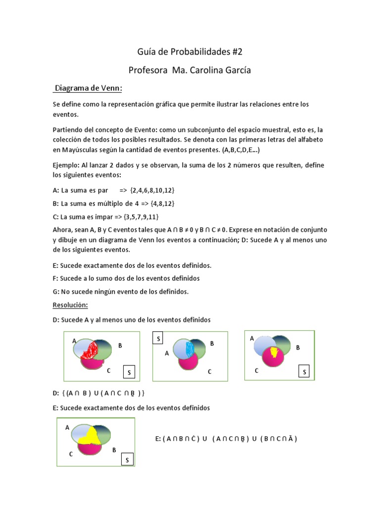 Guía 2 Probabilidades | PDF | Probabilidad | Objetos matemáticos