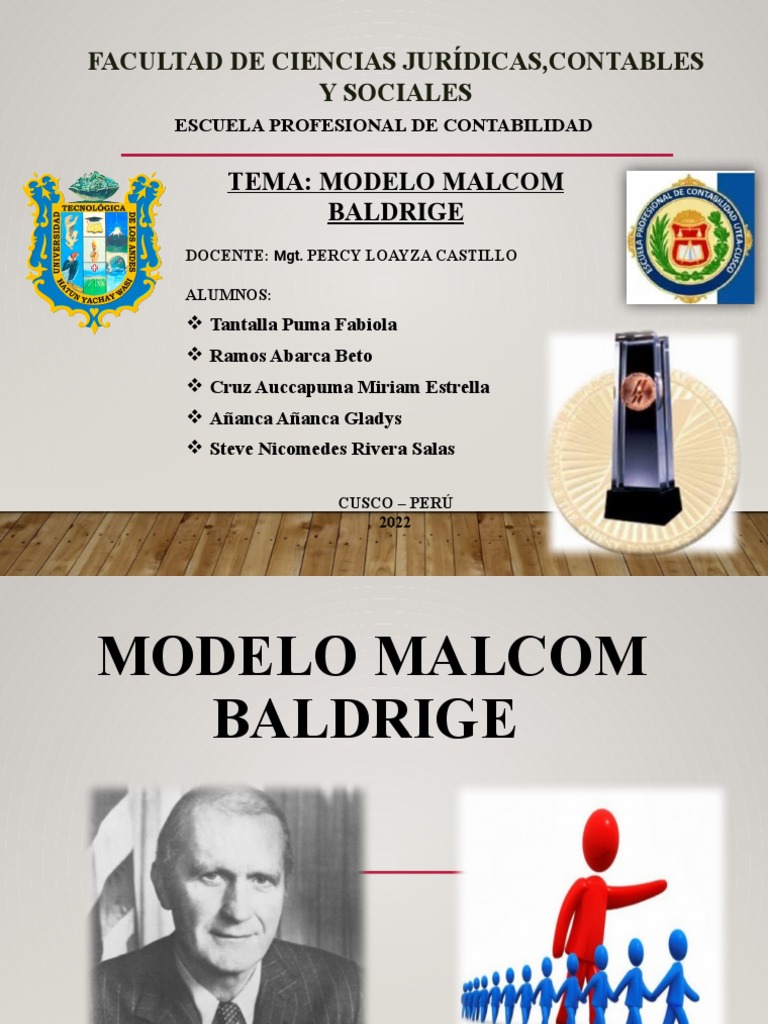 1 Modelo Malcom Baldrige (Exposición) | PDF | Calidad (comercial) | Planificación