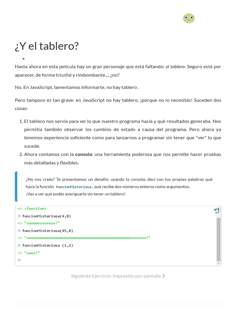 1 - Programación Imperativa - Variables y Procedimientos - ¿Y El Tablero - Sé Programar | PDF