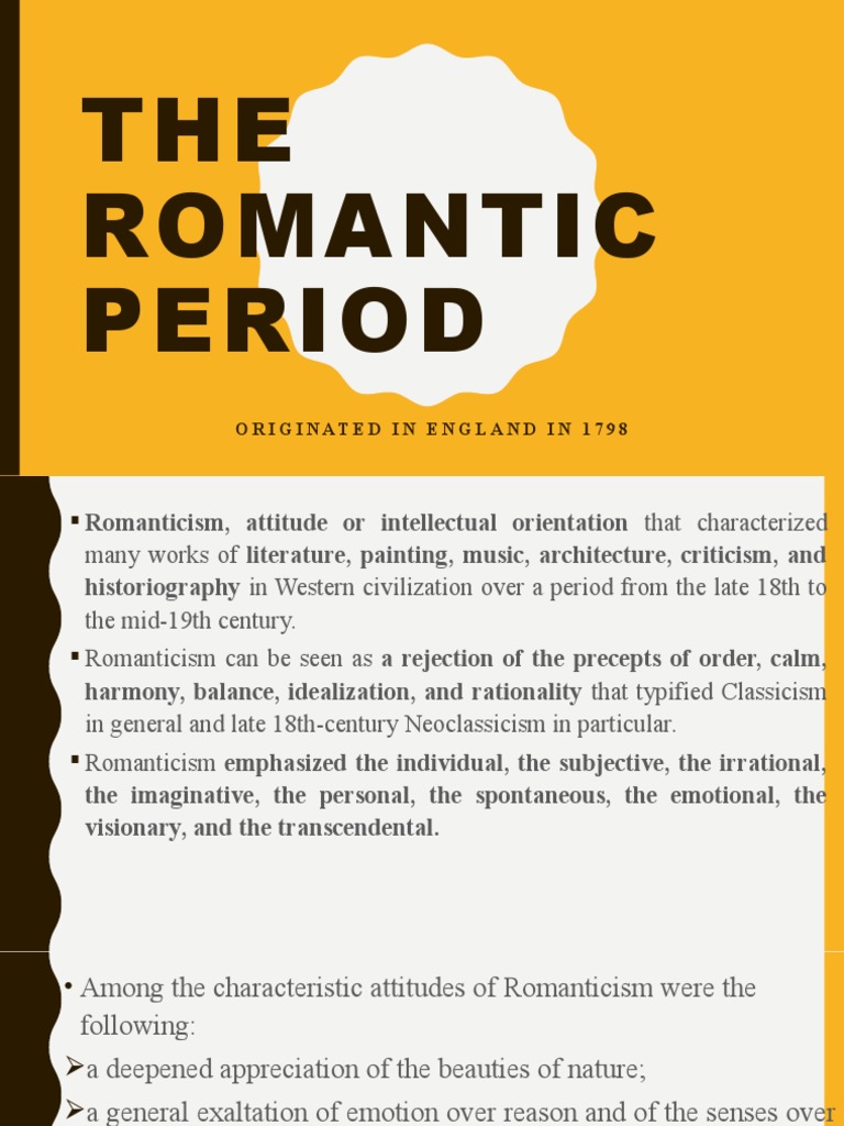 The Romantic Period-Visual | PDF | Romanticism | The Arts