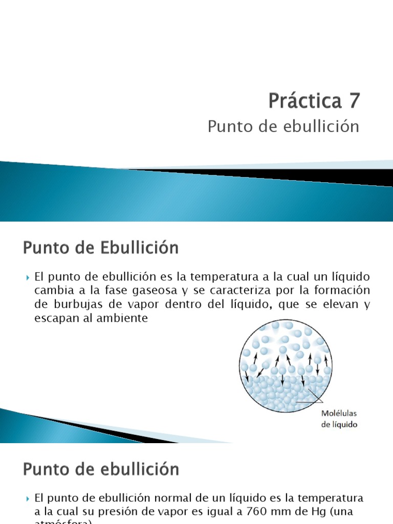 Punto de Ebullición: Conceptos y Medidas | PDF | Cantidades fisicas ...