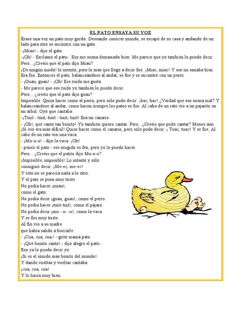 El Pato Ensaya Su Voz | PDF