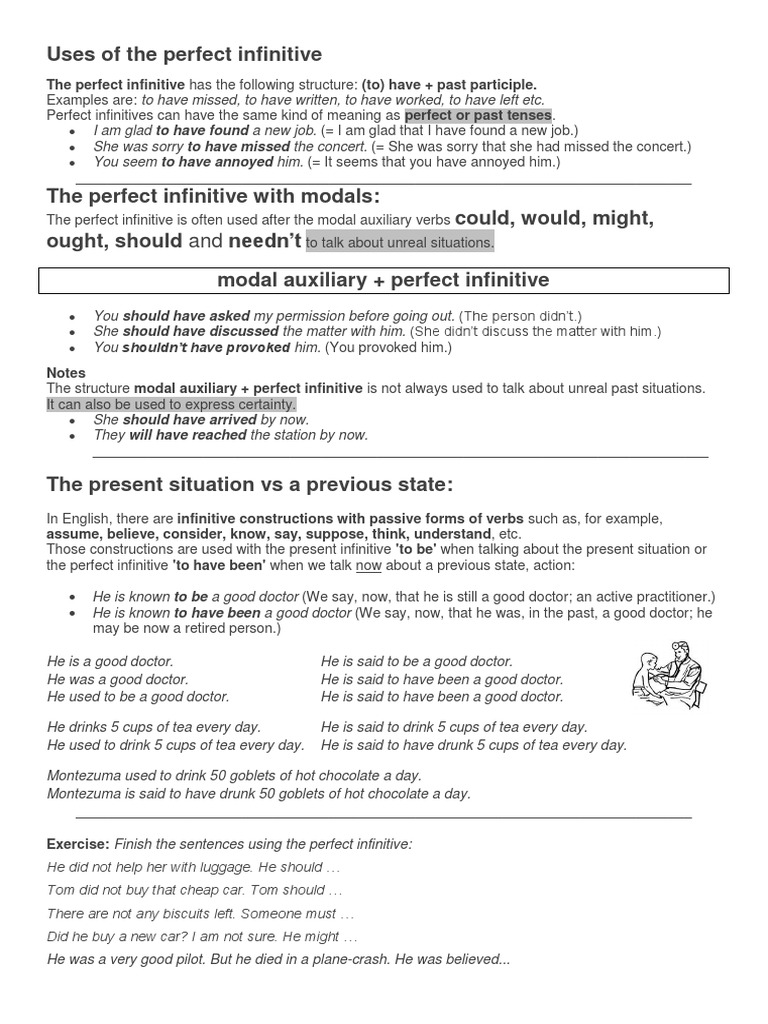 Understanding Perfect Infinitives | PDF | Perfect (Grammar ...