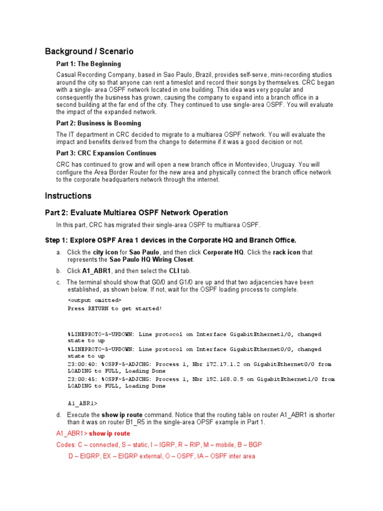 Packet Tracer Multiarea Ospf Exploration Physical Mode Part 2 Sabordo ... Packet Tracer Multiarea Ospf Exploration Physical Mode Part 2 Sabordo ...