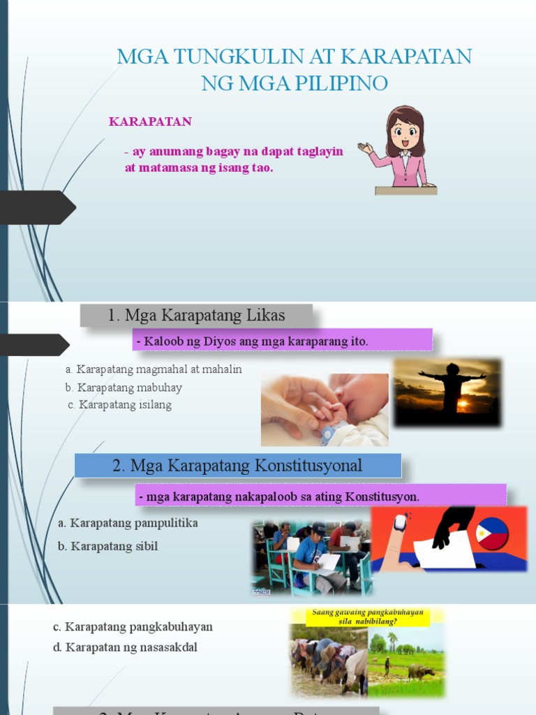 Mga Karapatan at Tungkulin NG Mamamayang Pilipino | PDF