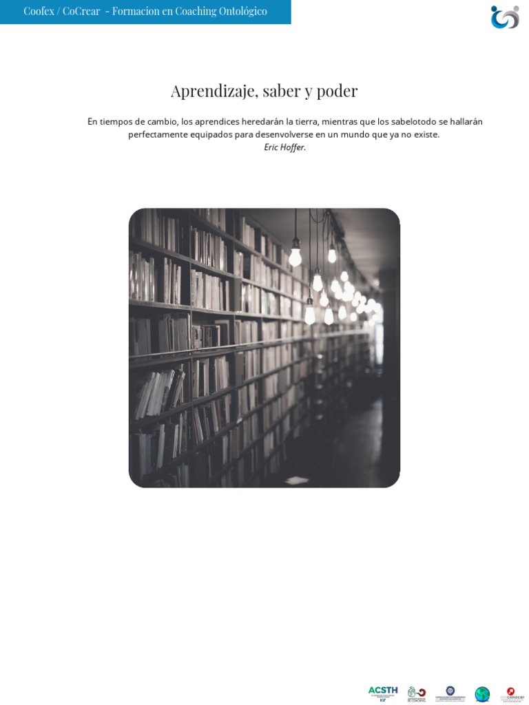 1 Aprendizaje, saber y poder | PDF | Aprendizaje | Conocimiento