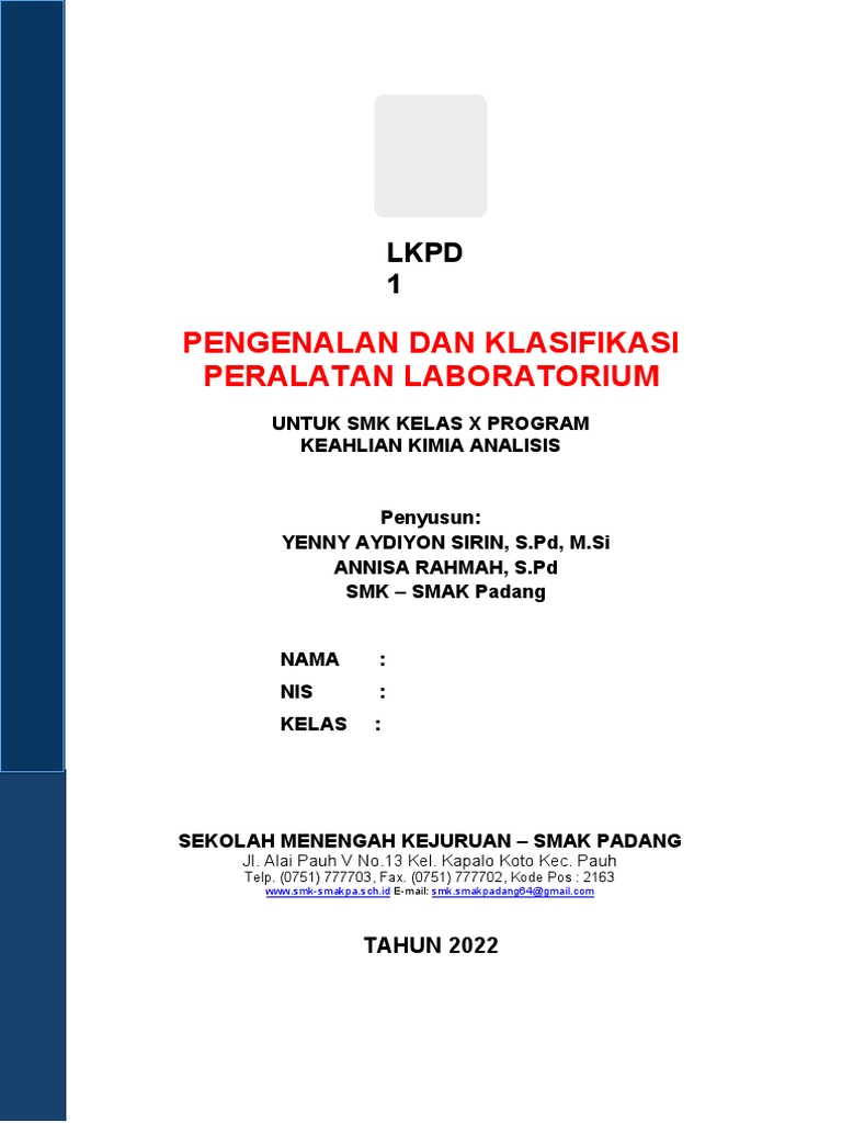 Lampiran 1 - 03 - LKPD 1 - Pengenalan Dan Klasifikasi Peralatan - Unlocked | PDF