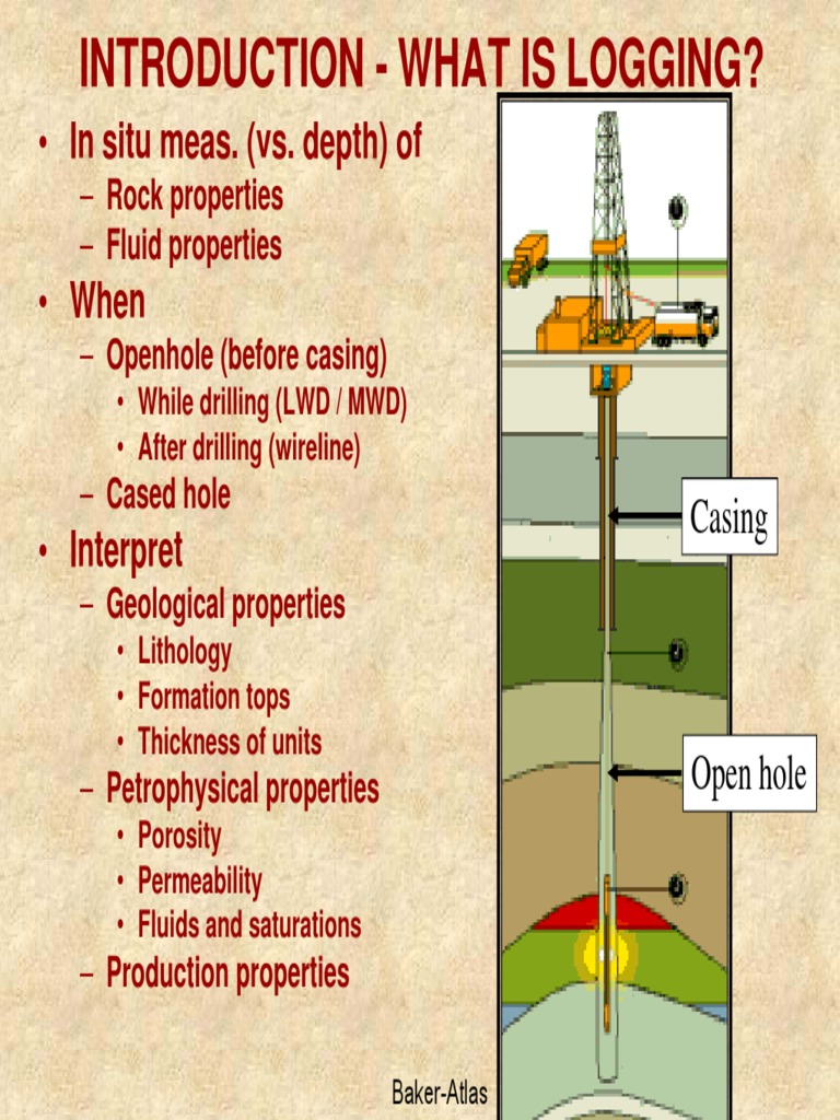 L - 1 - INTRO - Well Logging | PDF