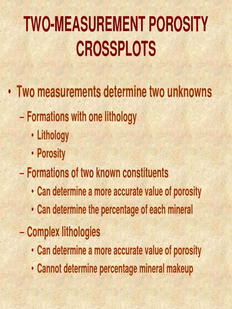 Lect 6 CROSSPLOT | PDF | Porosity | Natural Materials