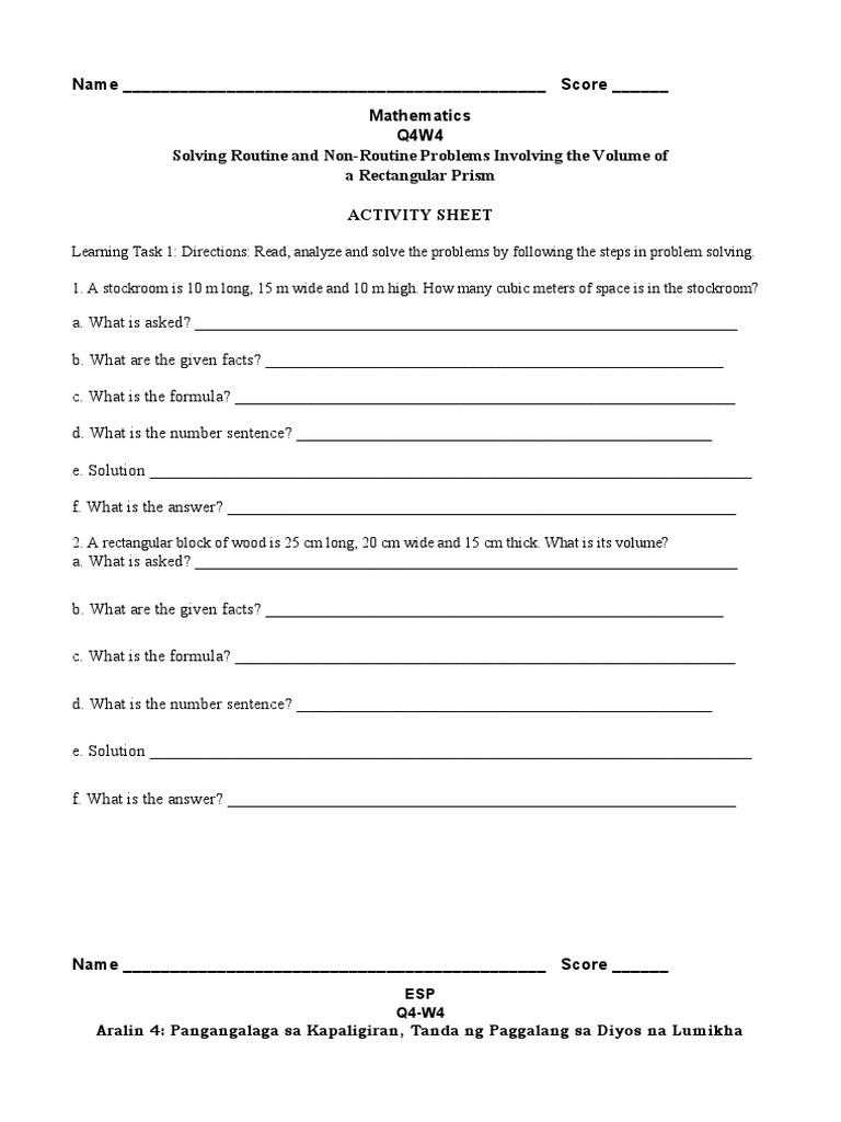 Week 4 Activities | PDF