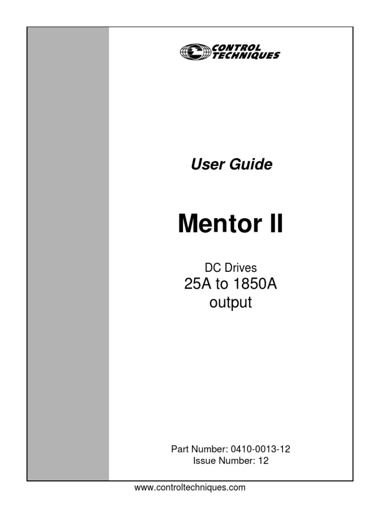 Mentor II User Guide | PDF | Electric Motor | Electrical Components