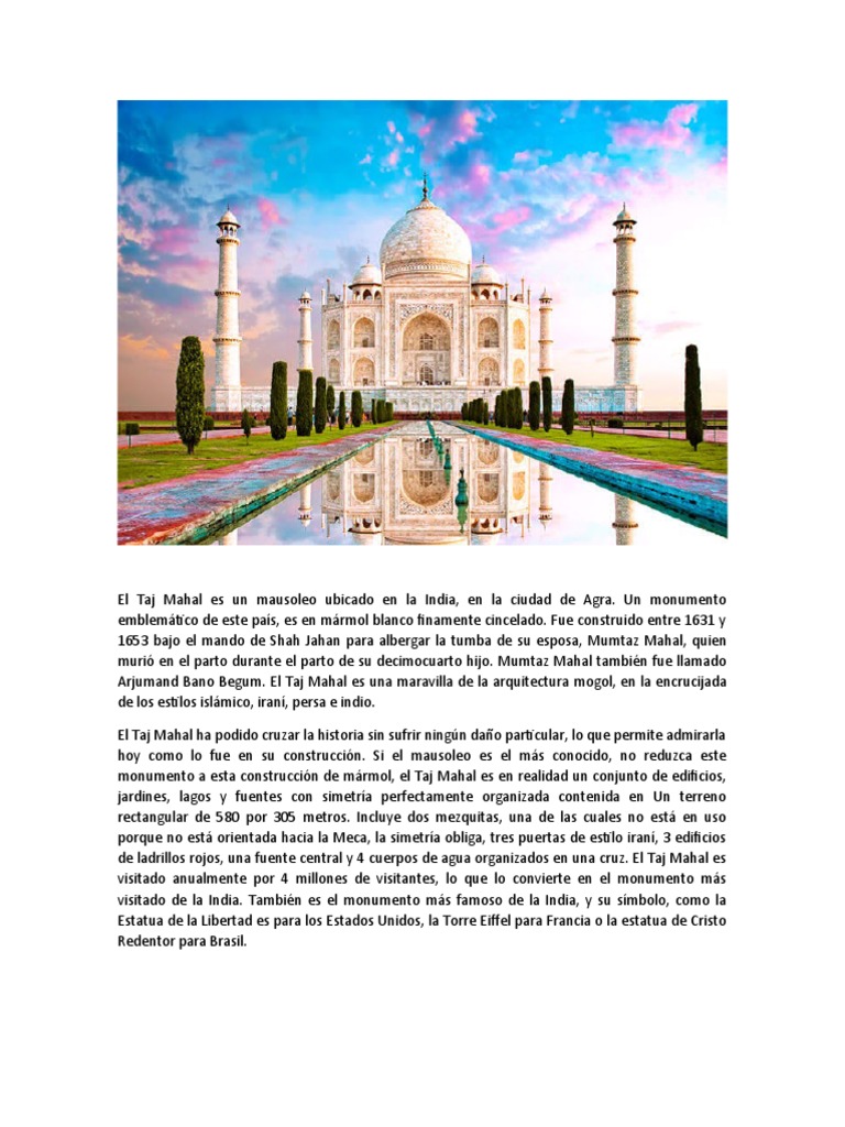 Taj Mahal Resumen Historia | PDF | Imperio mogol