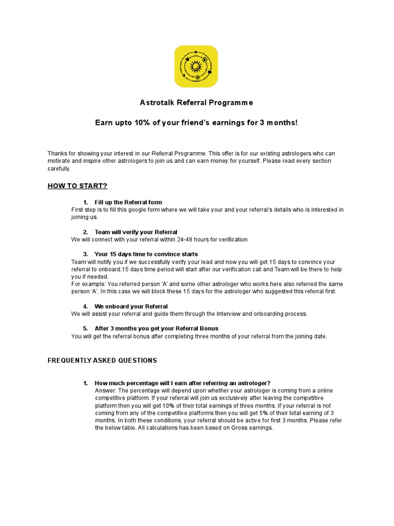 Referral Program New-2 | PDF | Career & Growth