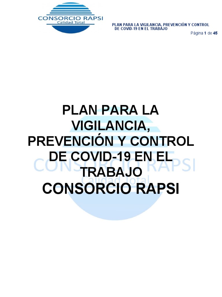 PLAN VPC COVID 19 CONSORIO RAPSI Ok | PDF | Enfermedades ...