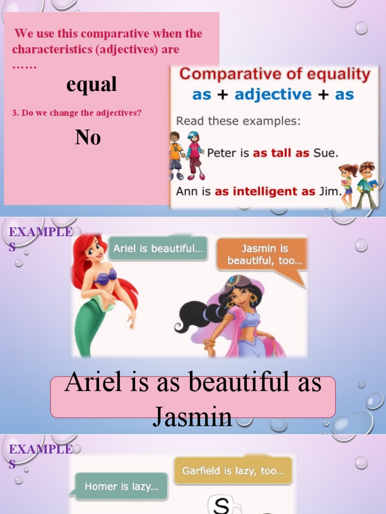 Comparative Adjectives: As...As Not As | PDF