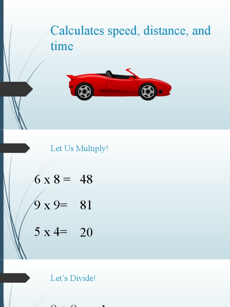Calculates Speed, Distance, and Time | PDF | Business