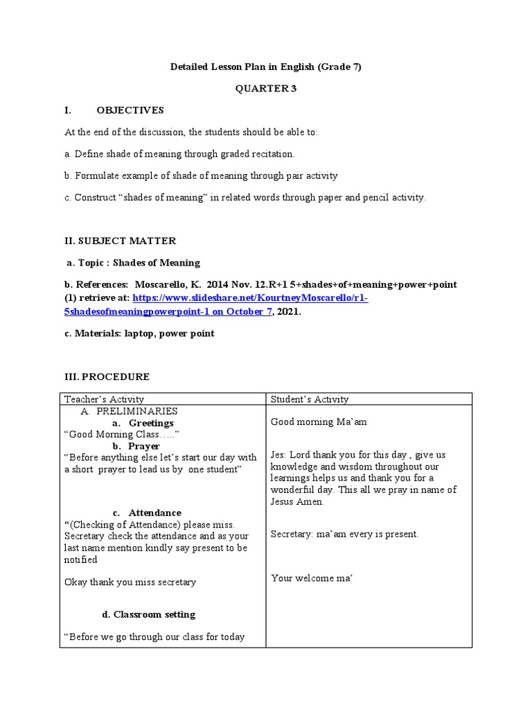 Shades of Meaning | PDF | Prayer