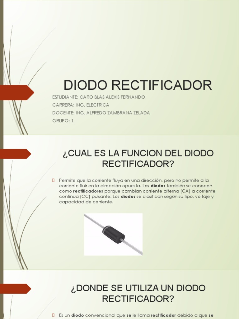 Diodo Rectificador | PDF | Diodo | Rectificador